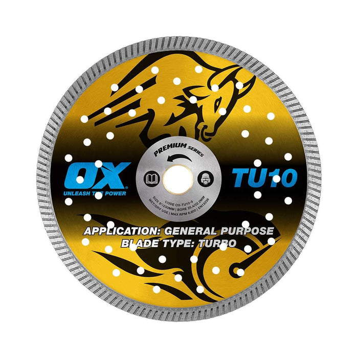 OX Trade 9" Premium Turbo Segmented Blade - Universal/Hard For Sale ...