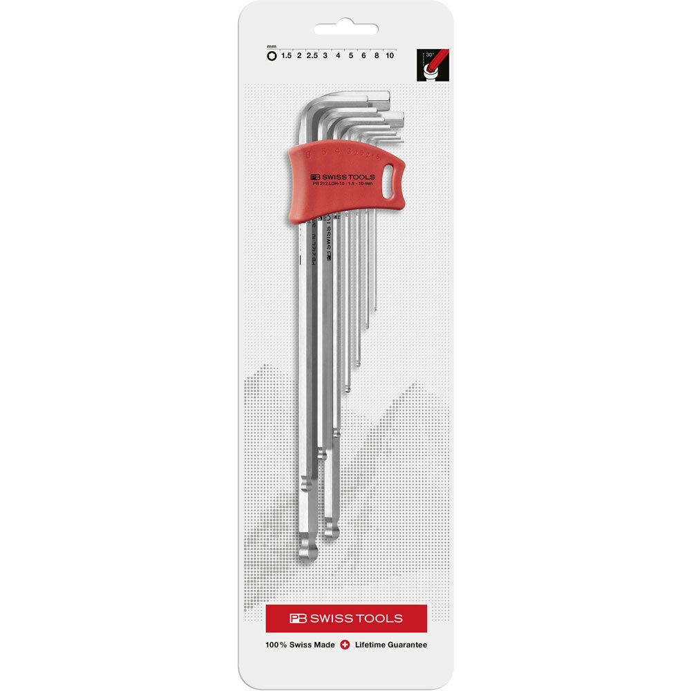 PB Swiss 9 Pce Metric Long Arm Ball End Hex Key Set in Blister Pack For Sale Online – Mektronics