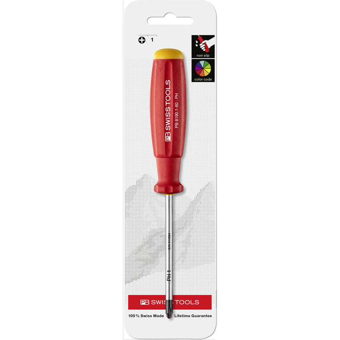 PB Swiss 8190 SwissGrip Phillips Cross Screwdriver PH1 x 80mm in Skin Pack For Sale Online ...