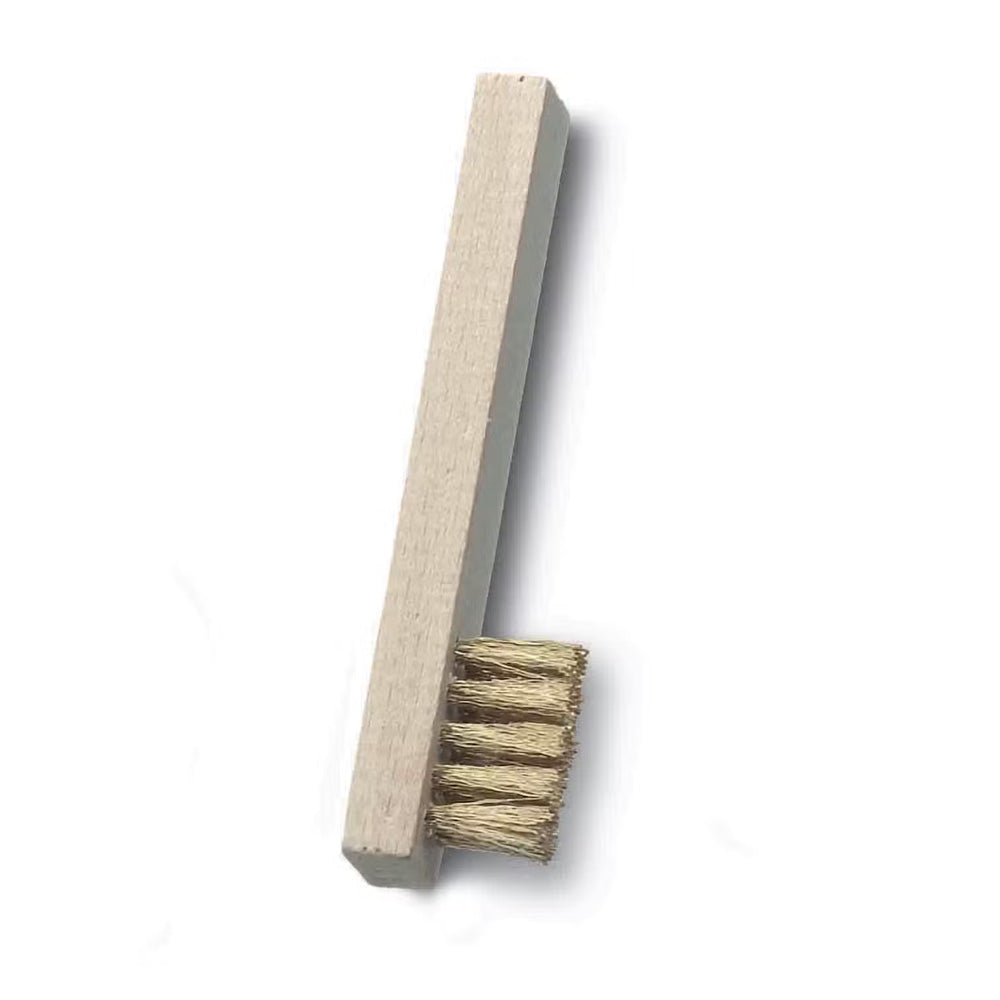 Lessmann Spark Plug Brush 100 x 15mm 2 Rows Brass Wire / Beechwood For ...
