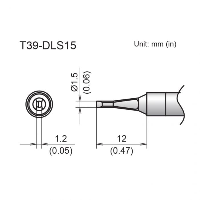Hakko T39 Soldering Tip/Shape-1.5DLS For FX971 For Sale Online – Mektronics