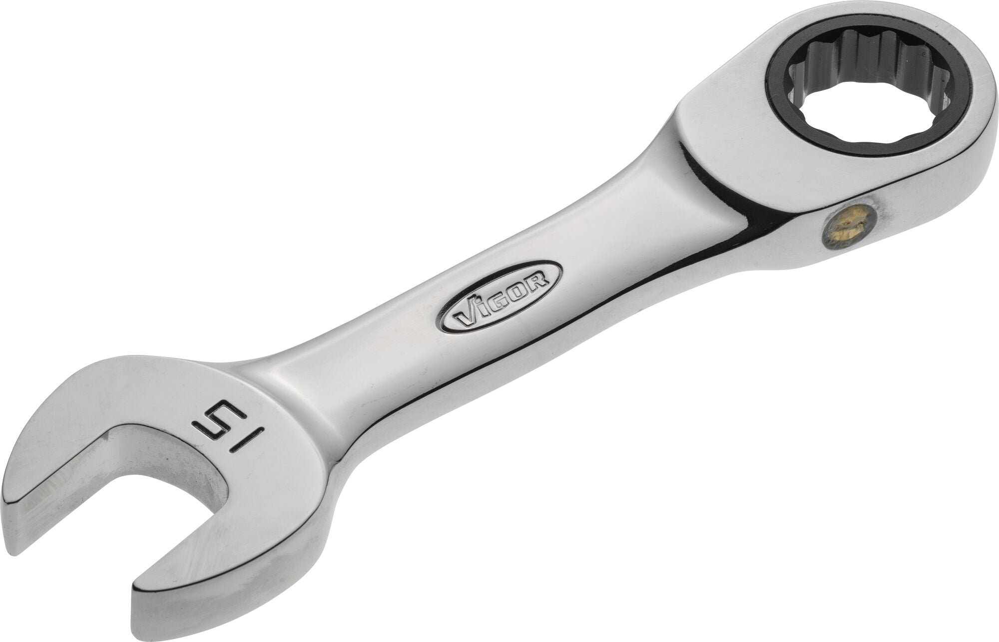 Vigor 15mm Ratcheting Combination Wrench Short 12 Point Profile V2829 ...