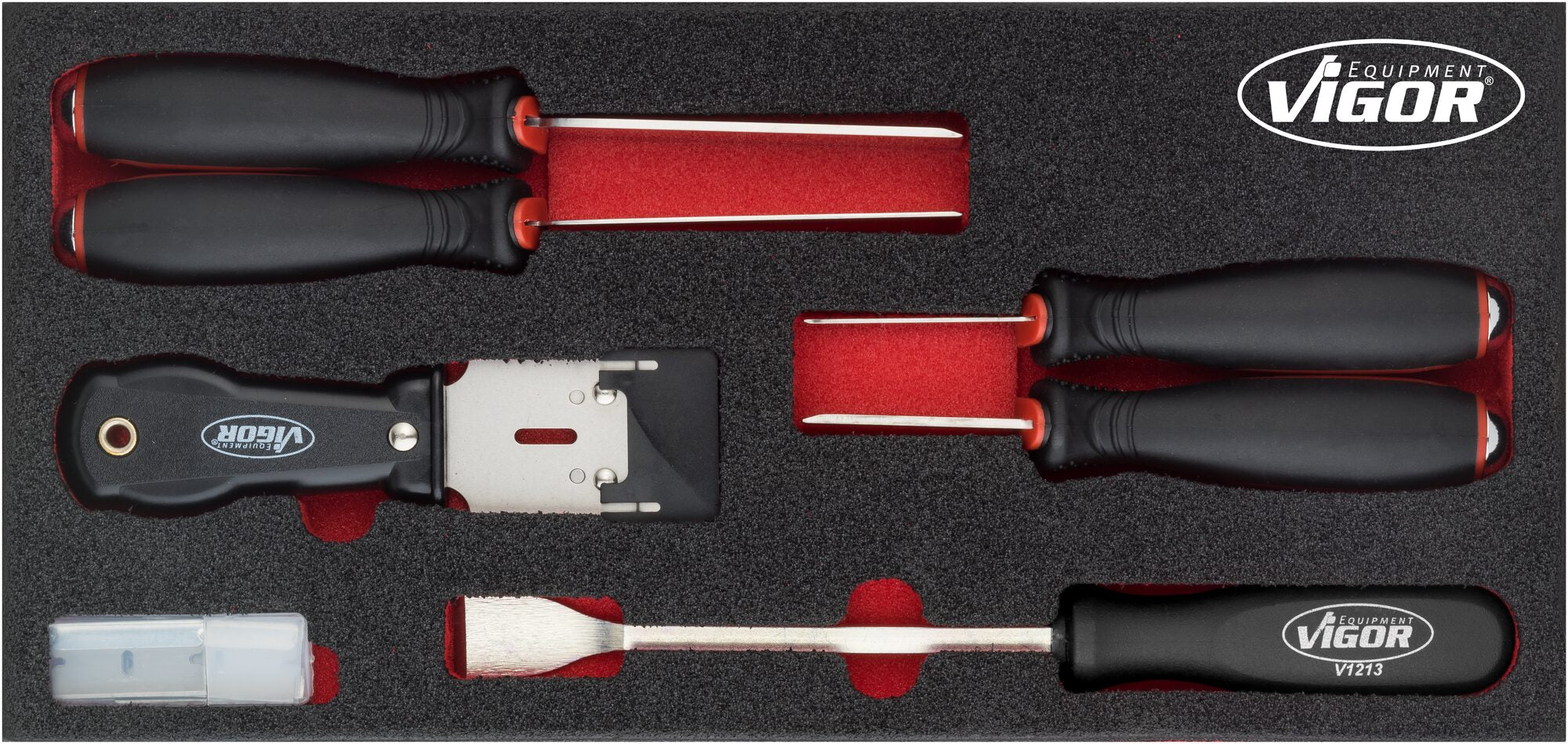 Vigor 16 Pce Scraper Set V5017 Modular Insert Tray For Sale Online ...
