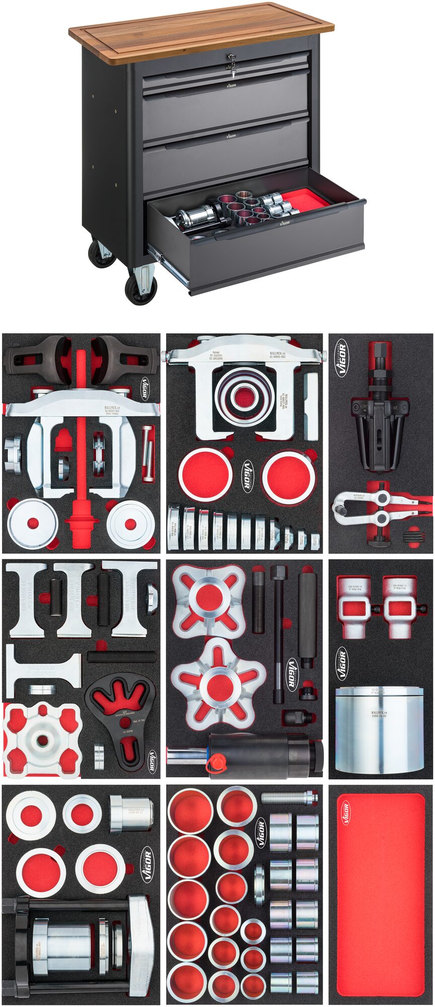 Vigor 117 Pce Mobile Work Bench Series XL With Specialty Tool ...