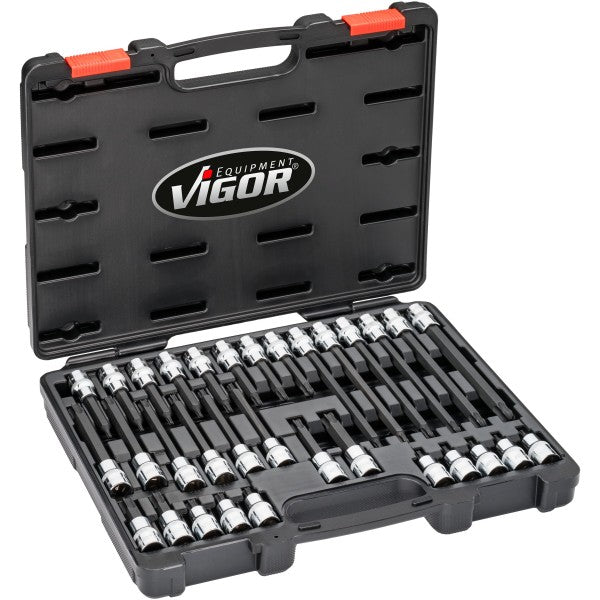 Vigor 32 Pce 1/2in Drive Torx Ball-Head Socket Bit Set Set V7917 For Sale Online – Mektronics