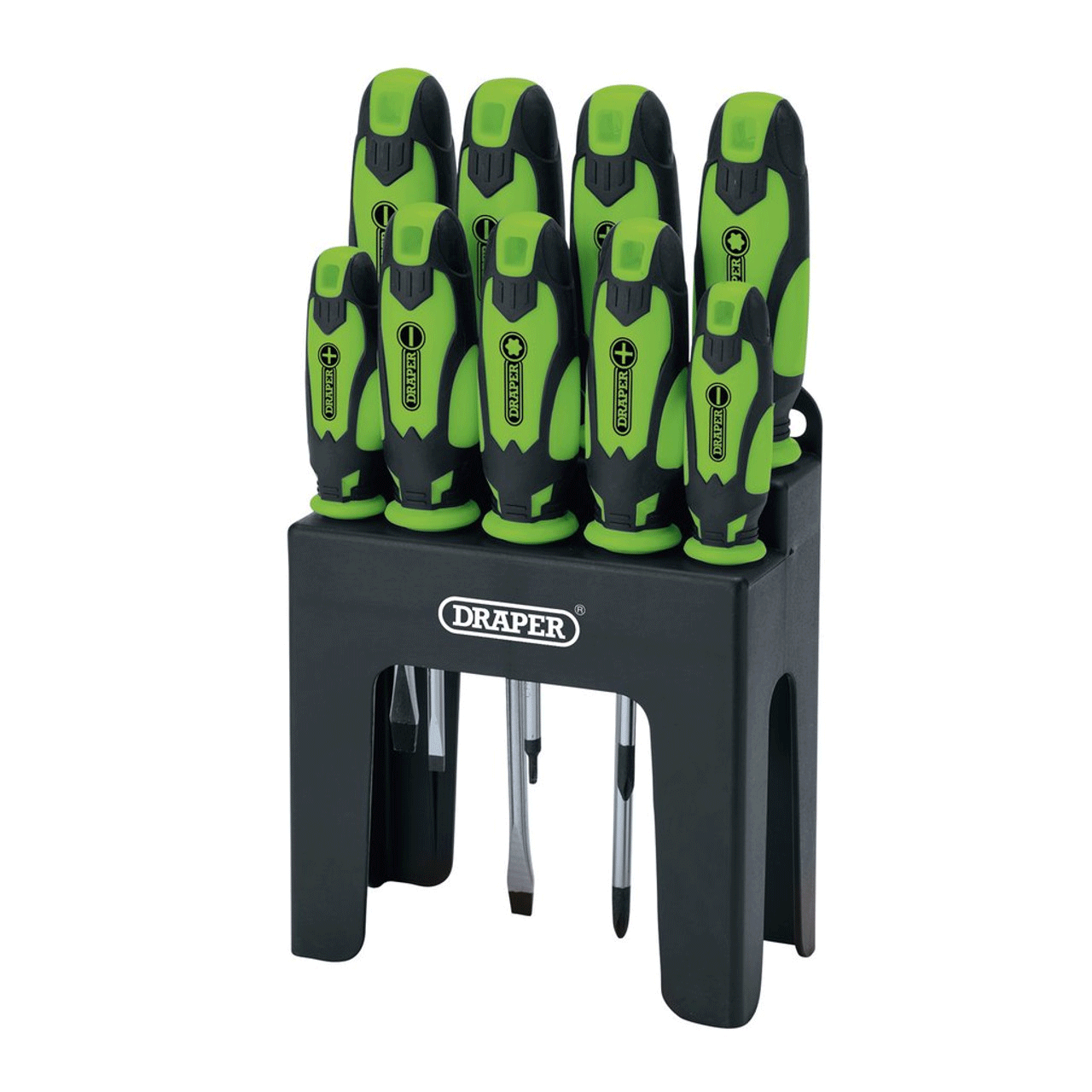 Draper Tools Soft Grip Screwdriver Set, Green (9 Piece) For Sale Online ...