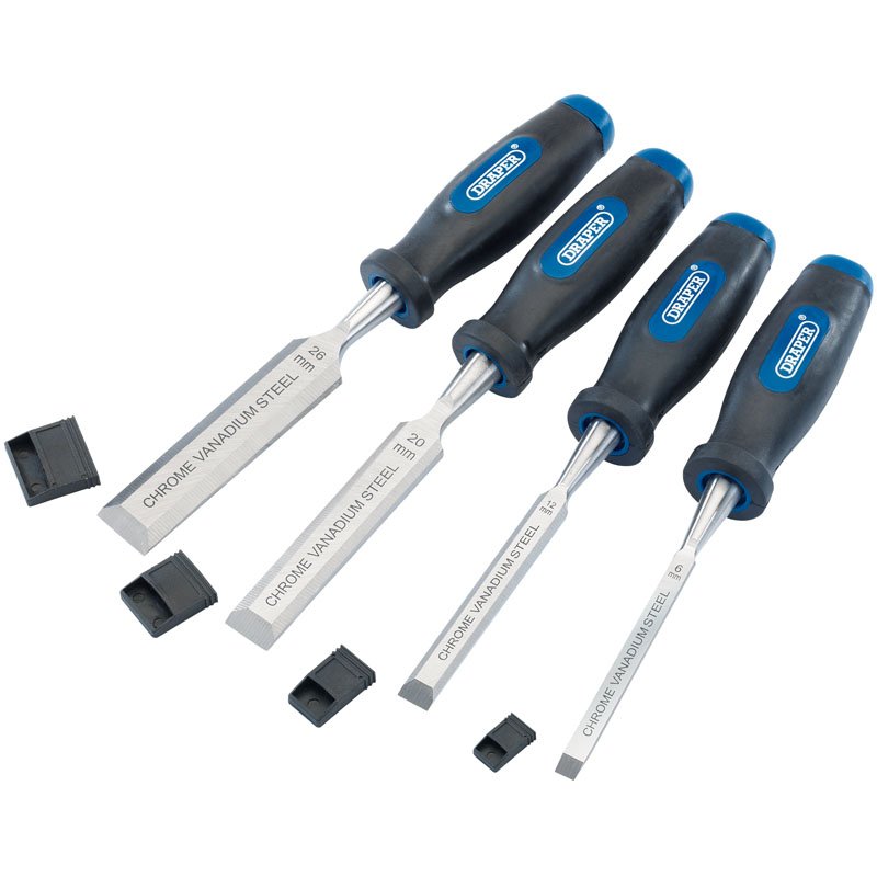 Draper Tools Bevel Edge Wood Chisel Set (4 Piece) For Sale Online ...