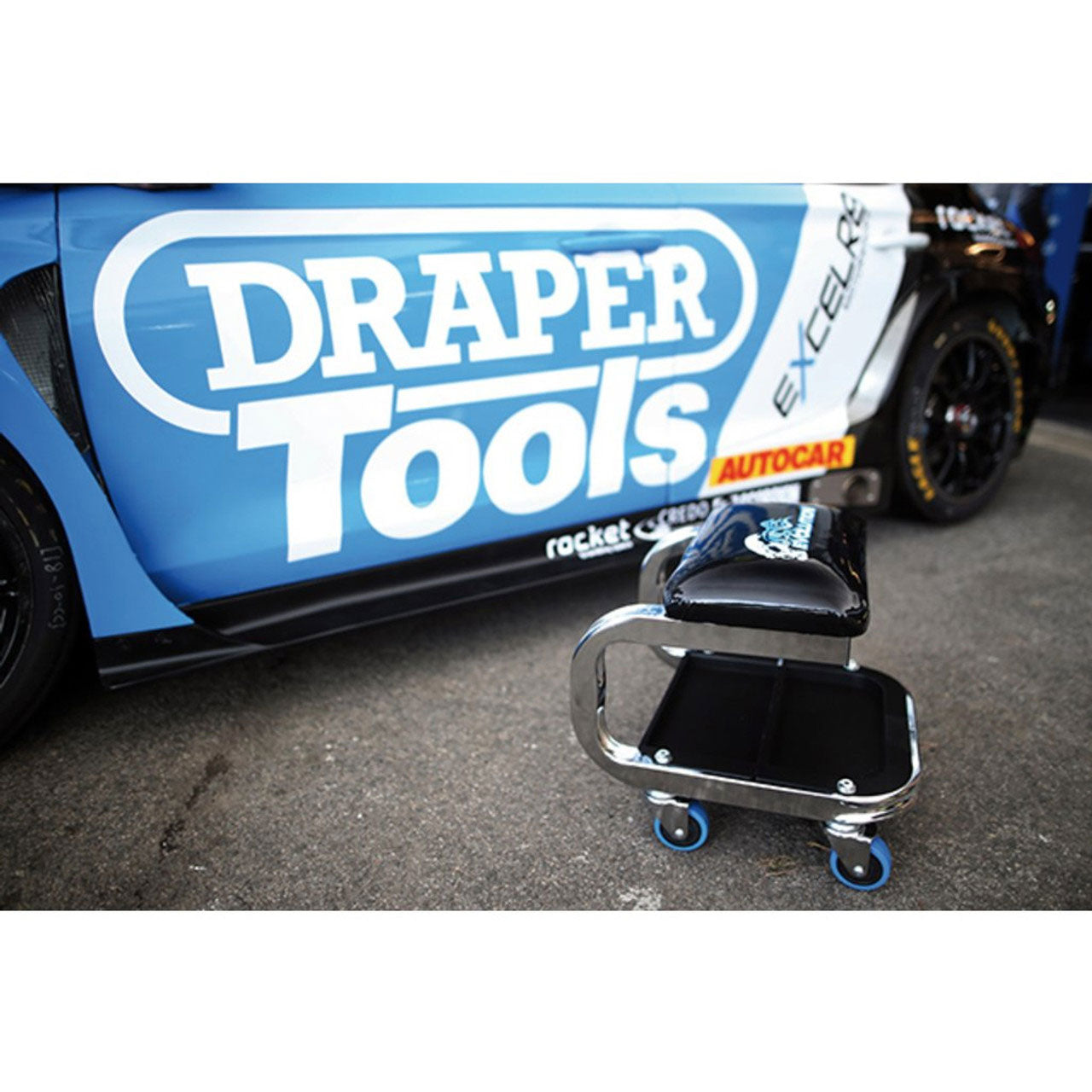 Draper Expert Evolution Work Stool with Storage, 435 x 380mm For Sale ...