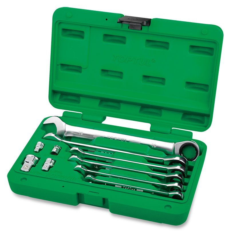 Toptul 10 Pce Pro-Series Ratchet Combination Spanner Set For Sale ...