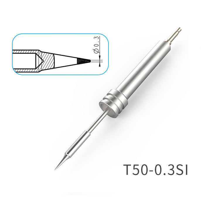 Atten T50-0.3SI 50W Integrated Heater Solder Tip 0.3mm Sharp Conical ...