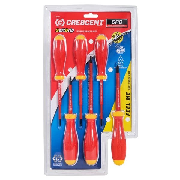 Crescent 6 Piece Soft Grip 1000V Insulated Screwdriver Set For Sale ...