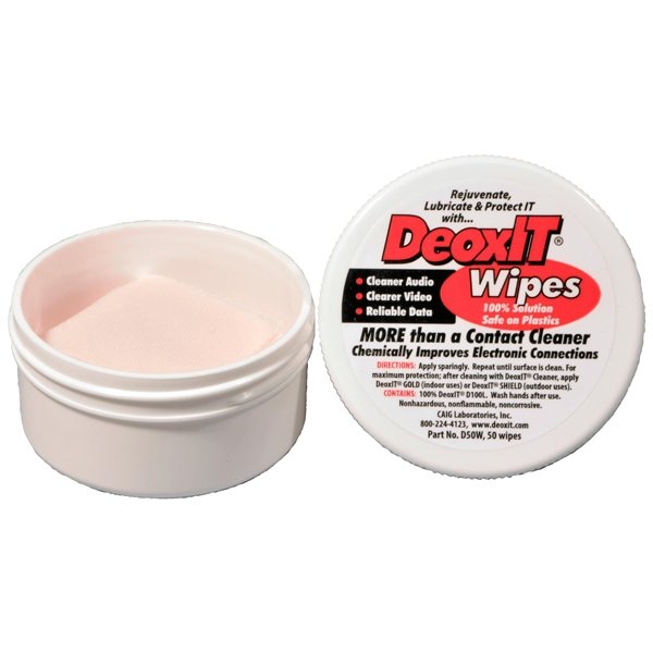 DeoxIT D50W Wipes (1.75 x 1.75") 50 Pack For Sale Online – Mektronics