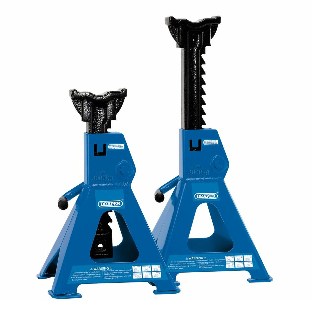 Draper Tools Ratcheting Axle Stands, 3 Tonne (Pair) For Sale Online ...