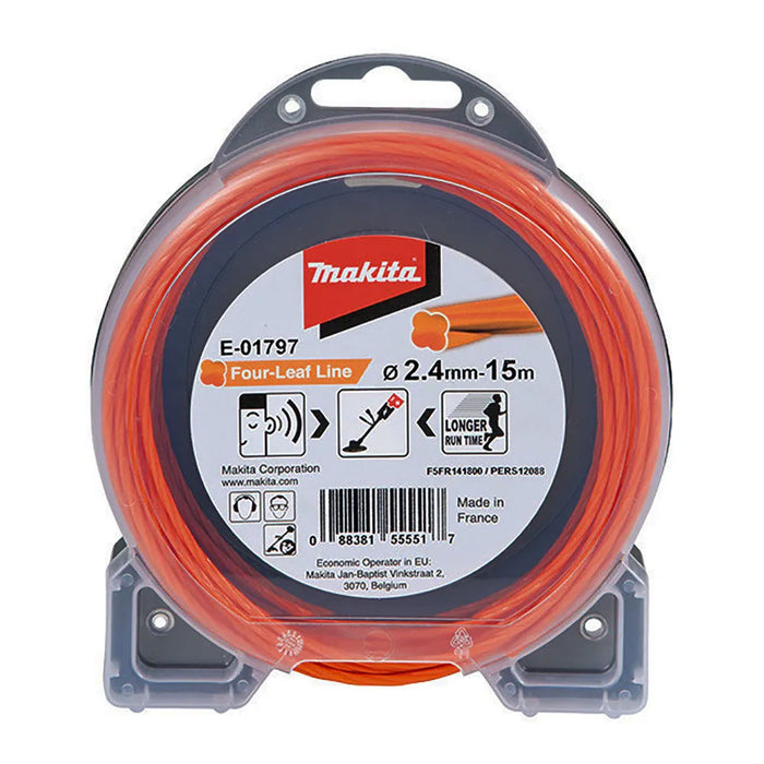Makita Four Leaf Silent Nylon Line 2.4mm X 15m For Sale Online – Mektronics