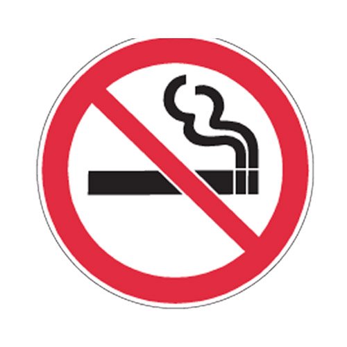 Brady Floor Sign - No Smoking Symbol, 440mm Diameter, Self Adhesive ...