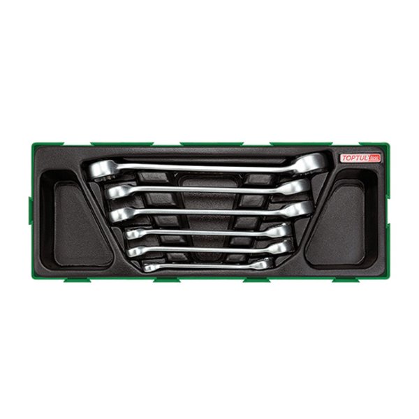 Toptul 6pc Flare Nut Spanner Set - Metric (Modular Insert Tray System ...