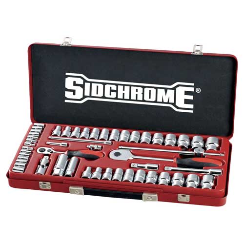 Sidchrome 51 Piece Metric/AF 1/4" & 1/2" Drive Socket Set For Sale ...