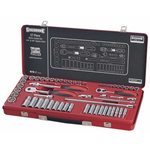 Sidchrome 1/4" & 3/8" Drive Socket Metric 57pc Set For Sale Online ...