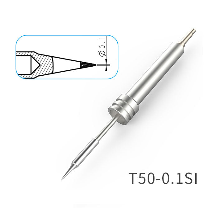 Atten T50-0.1SI 50W Integrated Heater Solder Tip 0.1mm Sharp Conical for GT Series & MS-900 For ...