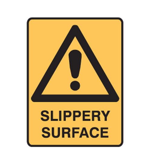 Brady Warning Sign - Slippery Surface, H450mm x W300mm, Polypropylene ...