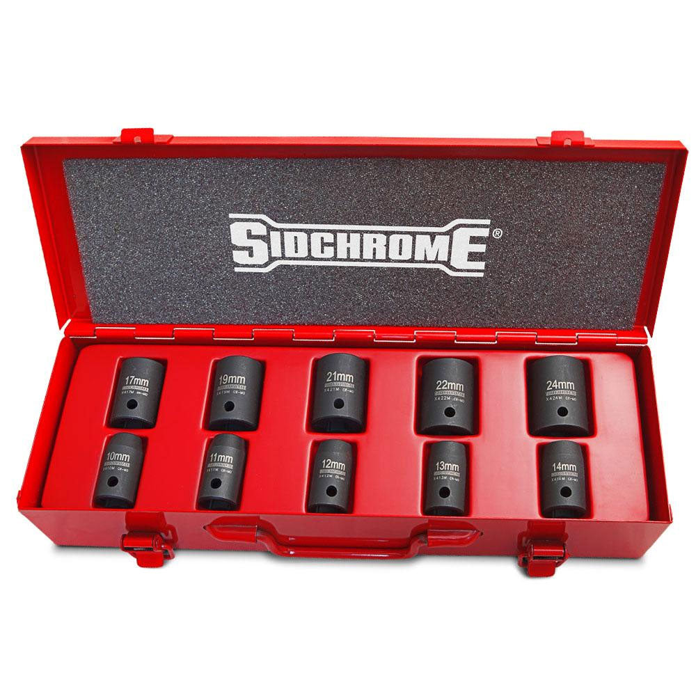Sidchrome 1/2" Drive Impact Socket Set Metric, 10 Pce For Sale Online ...